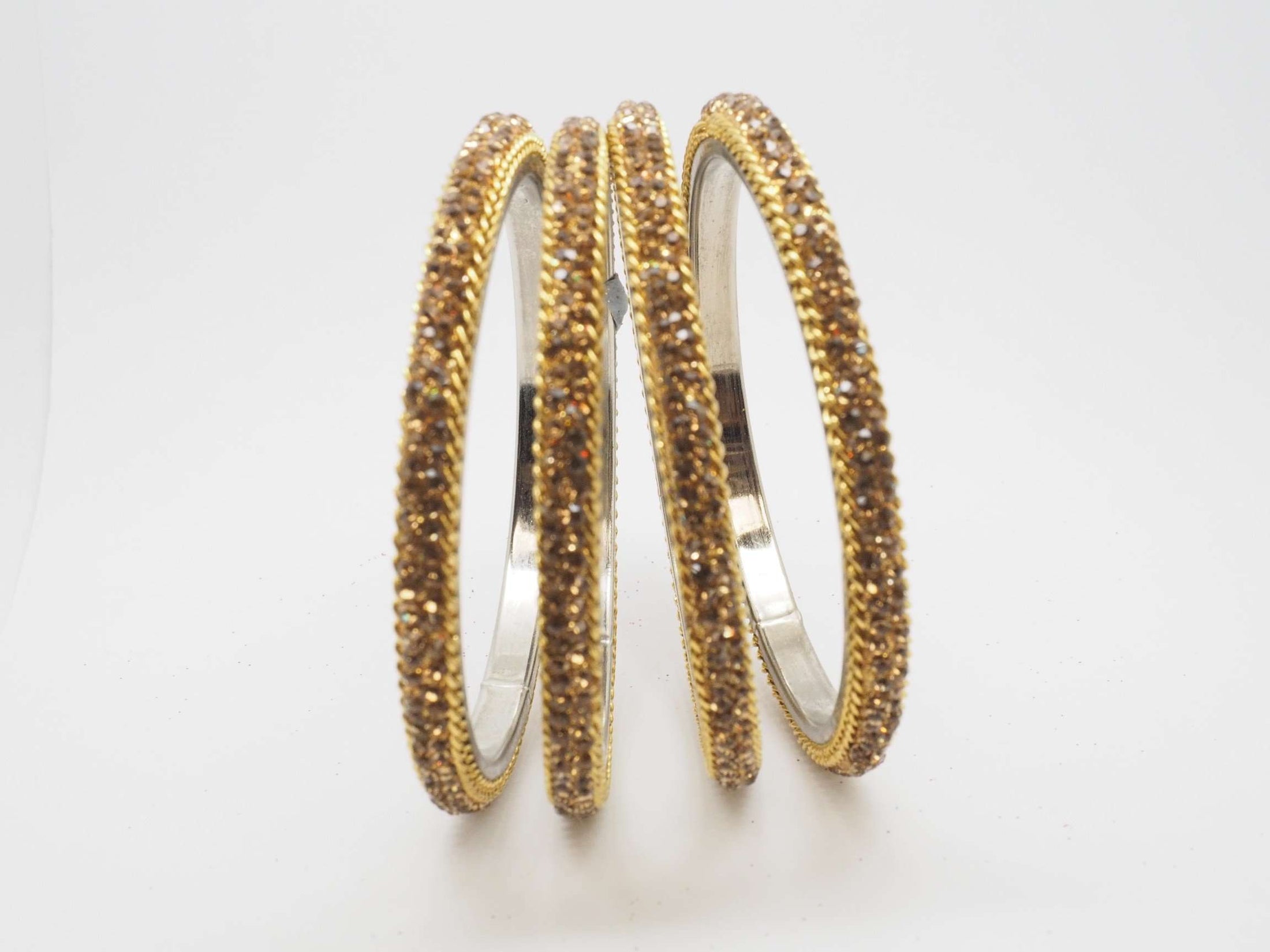 Tanisha1 - Gold stone Bangles (Set of 4) - 04kr17 – Prachy Creations